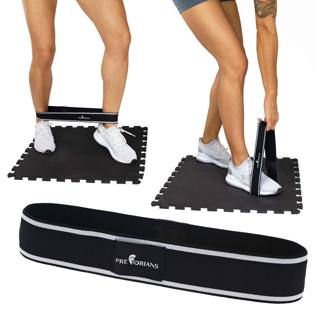 Guma mini band materiałowa oporowa M szara Pretorians w sklepie BE ...